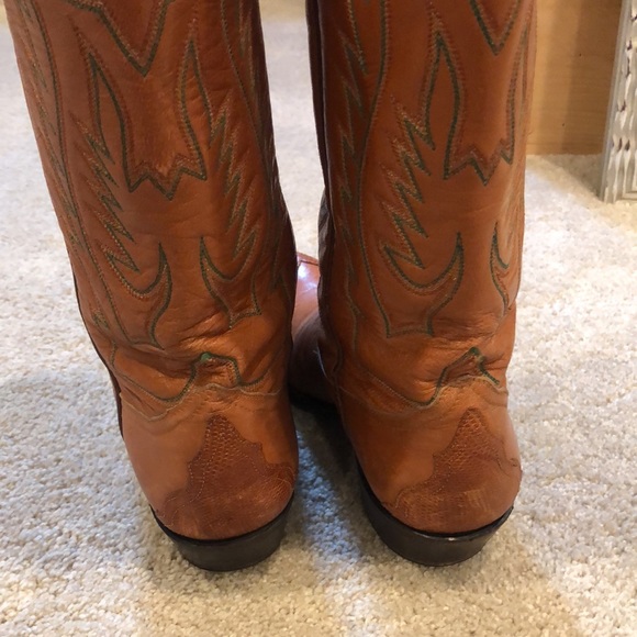 Larry Mahar | Shoes | Larry Mahan Vintage Leather And Reptile Cowgirl ...